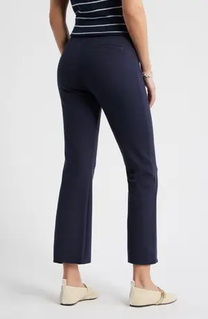 Caslon Stretch Ponte Kick Flare Leg Pants - Navy Night