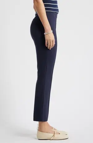 Caslon Stretch Ponte Kick Flare Leg Pants - Navy Night