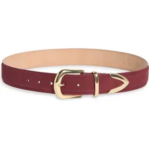 B-low The Belt Marc Suede Belt - Burgundy Gold