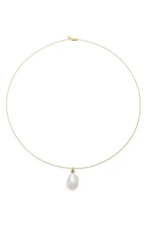 Monica Vinader Nura Baroque Pearl Pendant Necklace - 14k Solid Gold/pearl