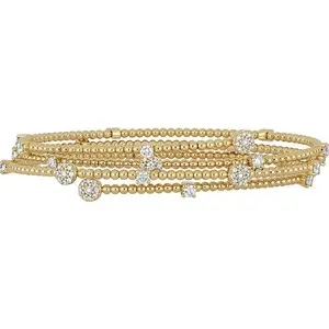 BONY LEVY 18k Gold And Diamond Coil Bracelet