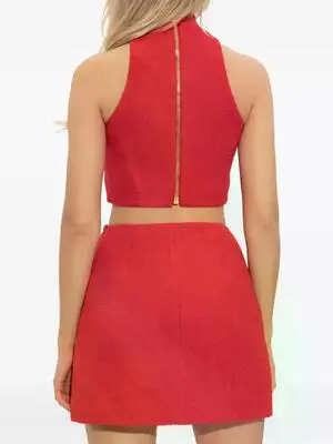 Balmain High-neck Button-detail Top