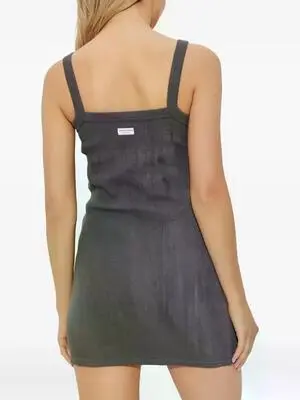 Alexander Wang Ribbed Square-neck Dress