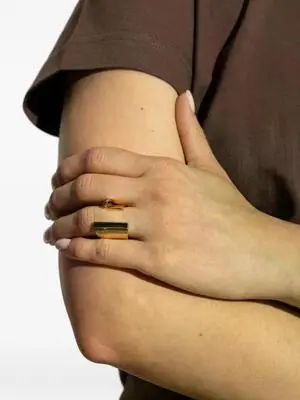 Jacquemus Curved Brass Ring