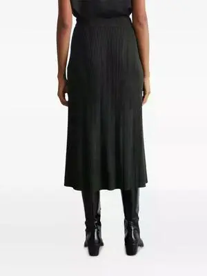 Marc O'polo Ribbed Midi Skirt - Black