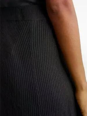 Marc O'polo Ribbed Midi Skirt - Black