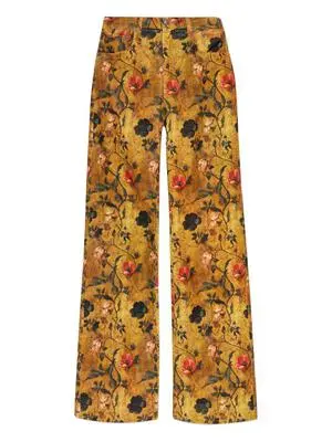 R13 Floral-print Straight-leg Jeans