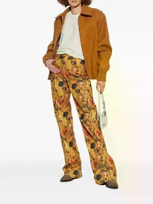 R13 Floral-print Straight-leg Jeans