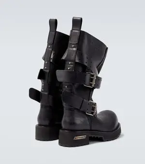 Balenciaga Venom Leather Biker Boots