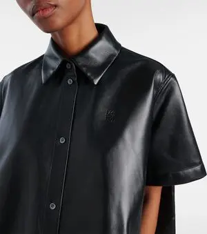 Loewe Anagram Leather Bowling Shirt