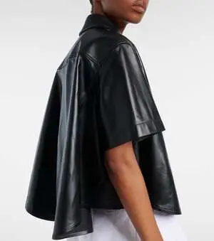 Loewe Anagram Leather Bowling Shirt