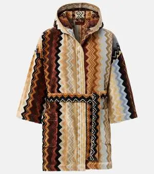 Missoni Giacomo Zigzag Cotton Terry Bathrobe - Multicoloured