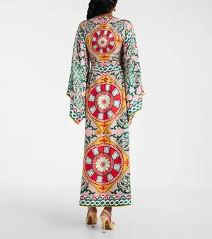 Dolce & Gabbana Printed Silk Gown