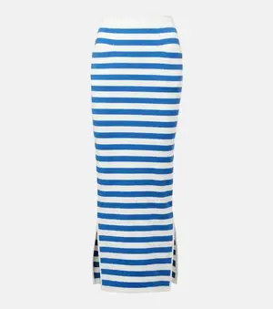 Posse Ari Striped Pencil Skirt - Blue