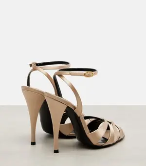 Saint Laurent Chandelle 110 Crêpe Satin Sandals