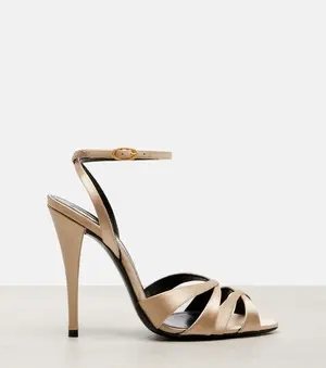 Saint Laurent Chandelle 110 Crêpe Satin Sandals
