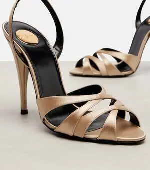 Saint Laurent Chandelle 110 Crêpe Satin Sandals