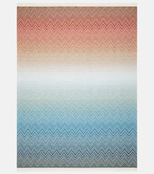 Missoni Ciro Zigzag Fringed Wool Throw - Multicoloured