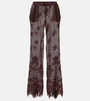 Melissa Odabash Etta Lace Wide-leg Pants