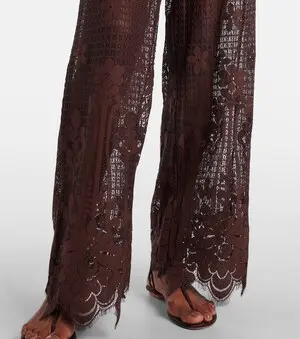 Melissa Odabash Etta Lace Wide-leg Pants