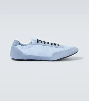 Prada Re-nylon And Suede Sneakers - Blue