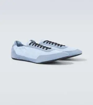 Prada Re-nylon And Suede Sneakers - Blue