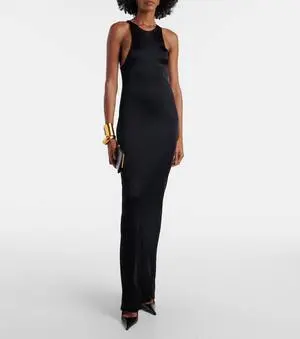 Saint Laurent Vendome 110 Leather Slingback Pumps - Black