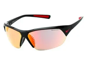 Nike Skylon Rectangular Sunglasses - Black Red Mirror (sky Bluelon/ace