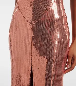 Alex Perry Open-back Sequined Gown