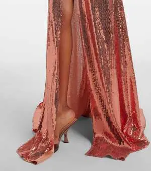 Alex Perry Open-back Sequined Gown