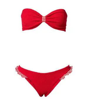 Hunza G Jean Bandeau Bikini - Red