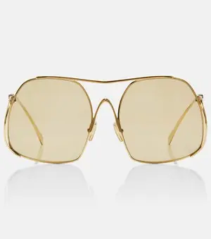 Miu Miu Ombre Square Sunglasses - Gold