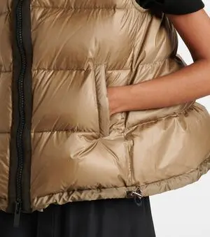 Sacai Asymmetric Quilted Down Vest - Beige