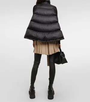 Sacai Asymmetrical Quilted Down Vest - Black