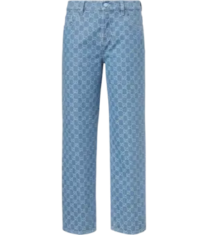 Gucci Gg Jacquard Straight Jeans