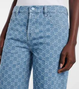 Gucci Gg Jacquard Straight Jeans