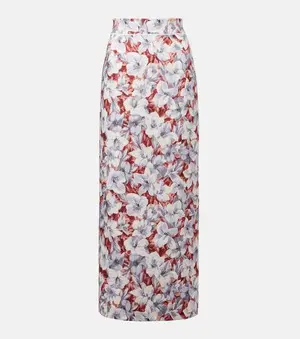 Posse Emma Floral Linen Maxi Skirt - Multicoloured