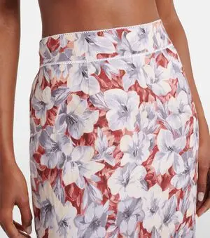 Posse Emma Floral Linen Maxi Skirt - Multicoloured