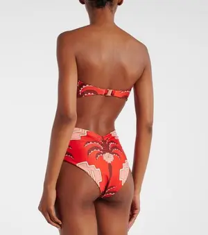 Johanna Ortiz Printed Bikini Top - Red