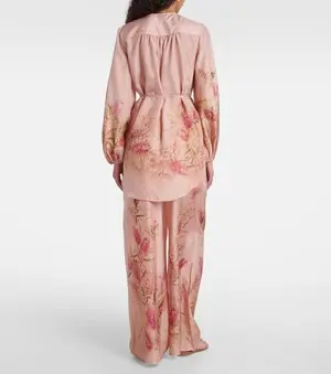 Zimmermann Cascadian Floral Silk Tunic - Pink