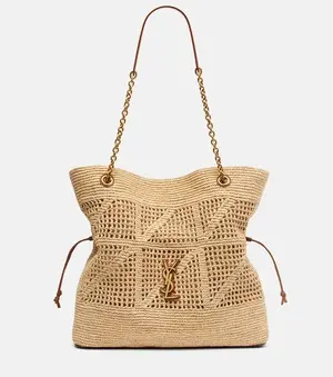 Saint Laurent Jamie Cassandre Raffia Tote Bag