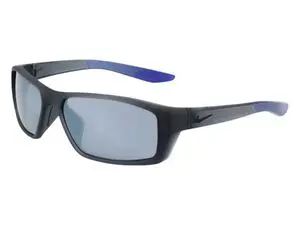 Nike Brazen Wrap Sunglasses - Matte Dark Grey Grey Silver (brazen/shadow/mi
