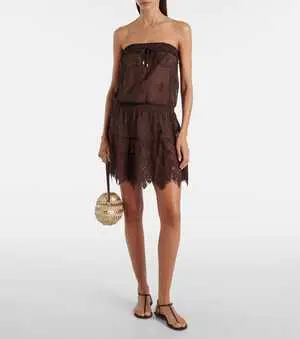 Melissa Odabash Isla Cotton-blend Lace Minidress