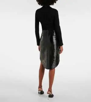 COURREGES Asymmetric Midi Skirt