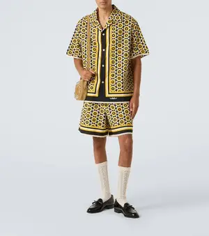 Valentino Garavani Printed Cotton Poplin Shorts