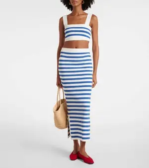 Posse Ari Striped Pencil Skirt