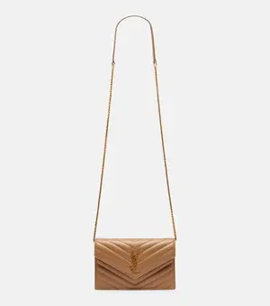Saint Laurent Cassandre Envelope Matelassé Wallet-on-chain - Beige