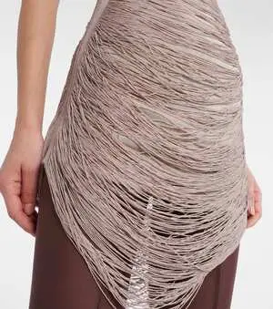 Attico Fringed Mini Dress