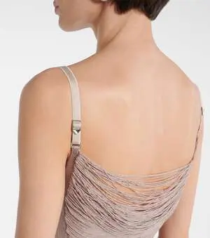 Attico Fringed Mini Dress