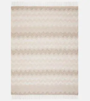 Missoni Gessetti Zigzag Wool-blend Throw - Neutrals